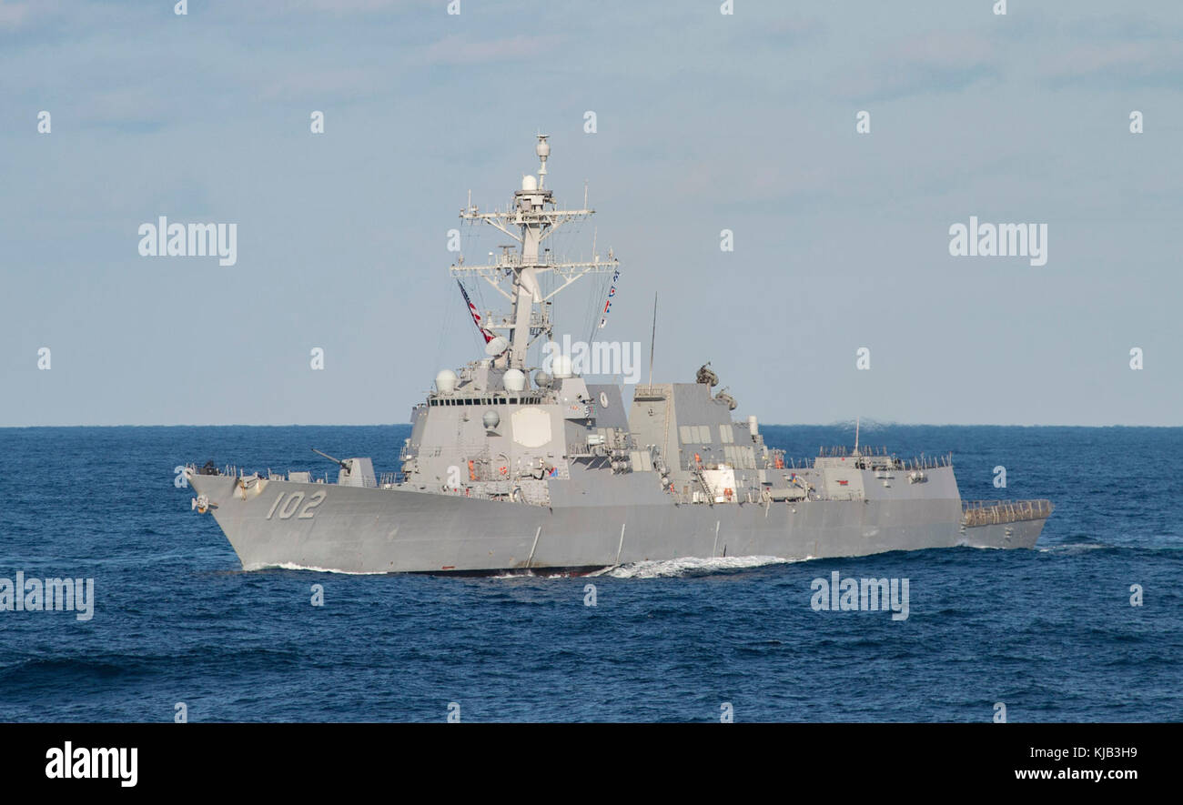 171112-N-HI376-137 WESTERN PACIFIC (Nov. 12, 2017) The Arleigh Burke ...