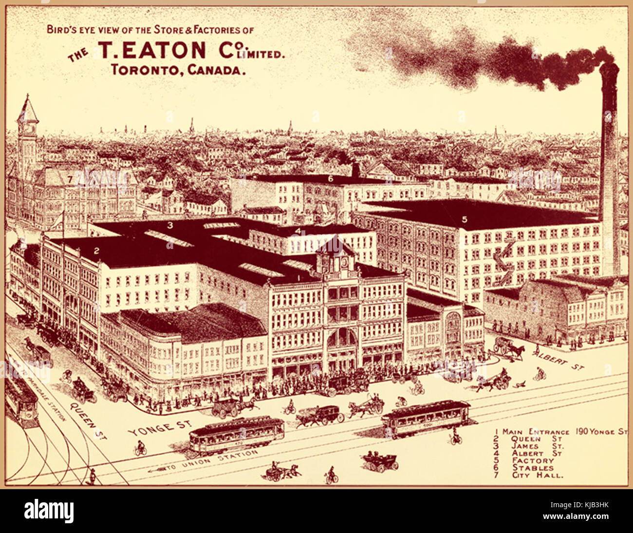 Bird's eye view of the store and factories of the T. Eaton Co. Limited ...
