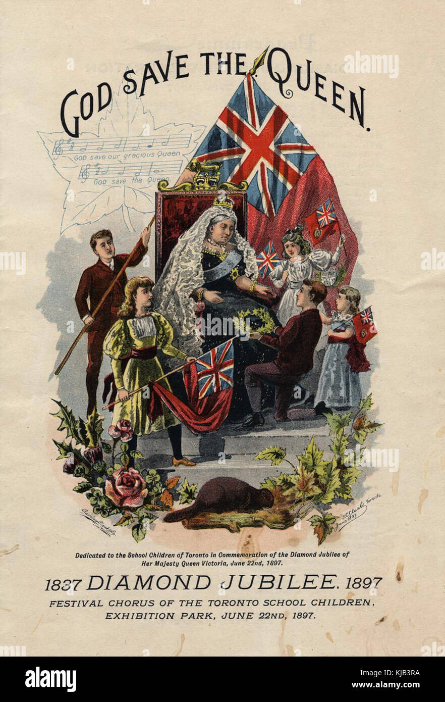 Diamond Jubilee programme Toronto 1897 Stock Photo - Alamy