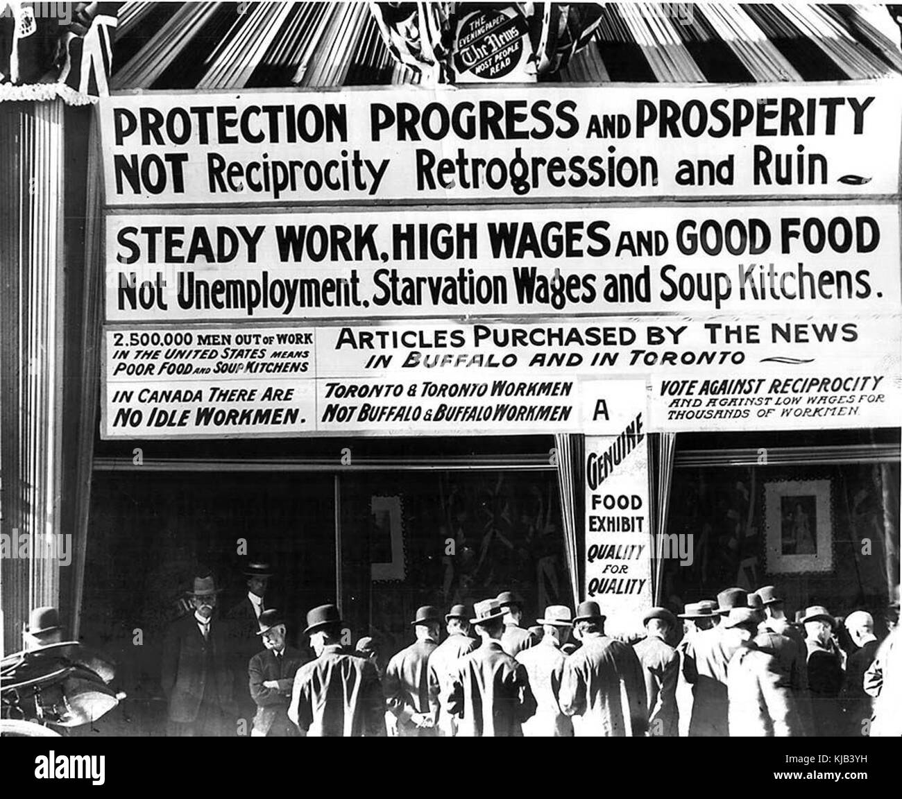 Anti reciprocity signs 1911 Toronto Stock Photo - Alamy