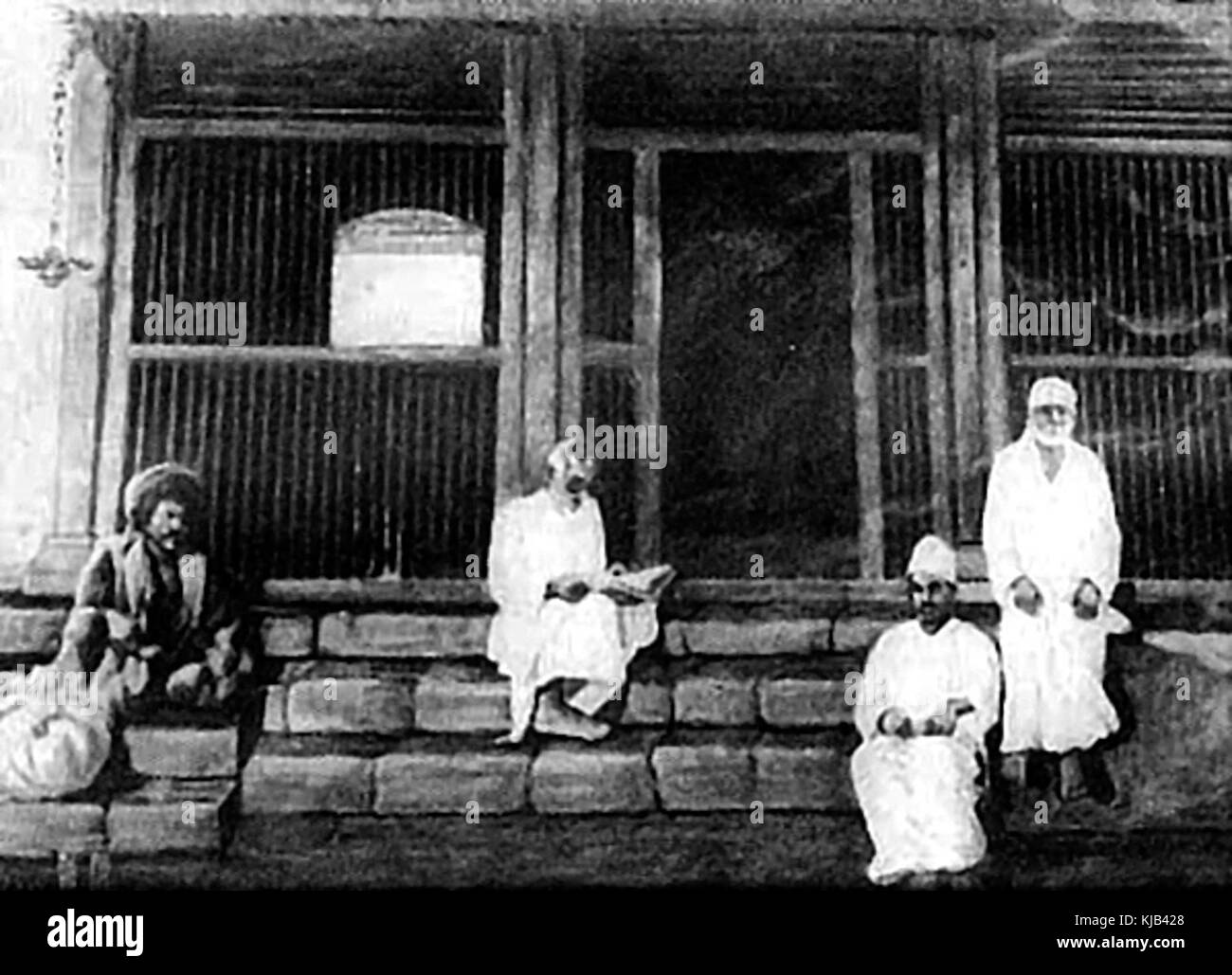Shirdi Sai Baba on steps of Dwarakamai Stock Photo - Alamy