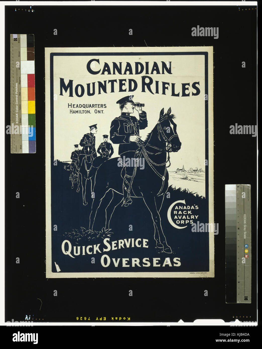 Canadian Mounted Rifles poster original Stock Photo - Alamy
