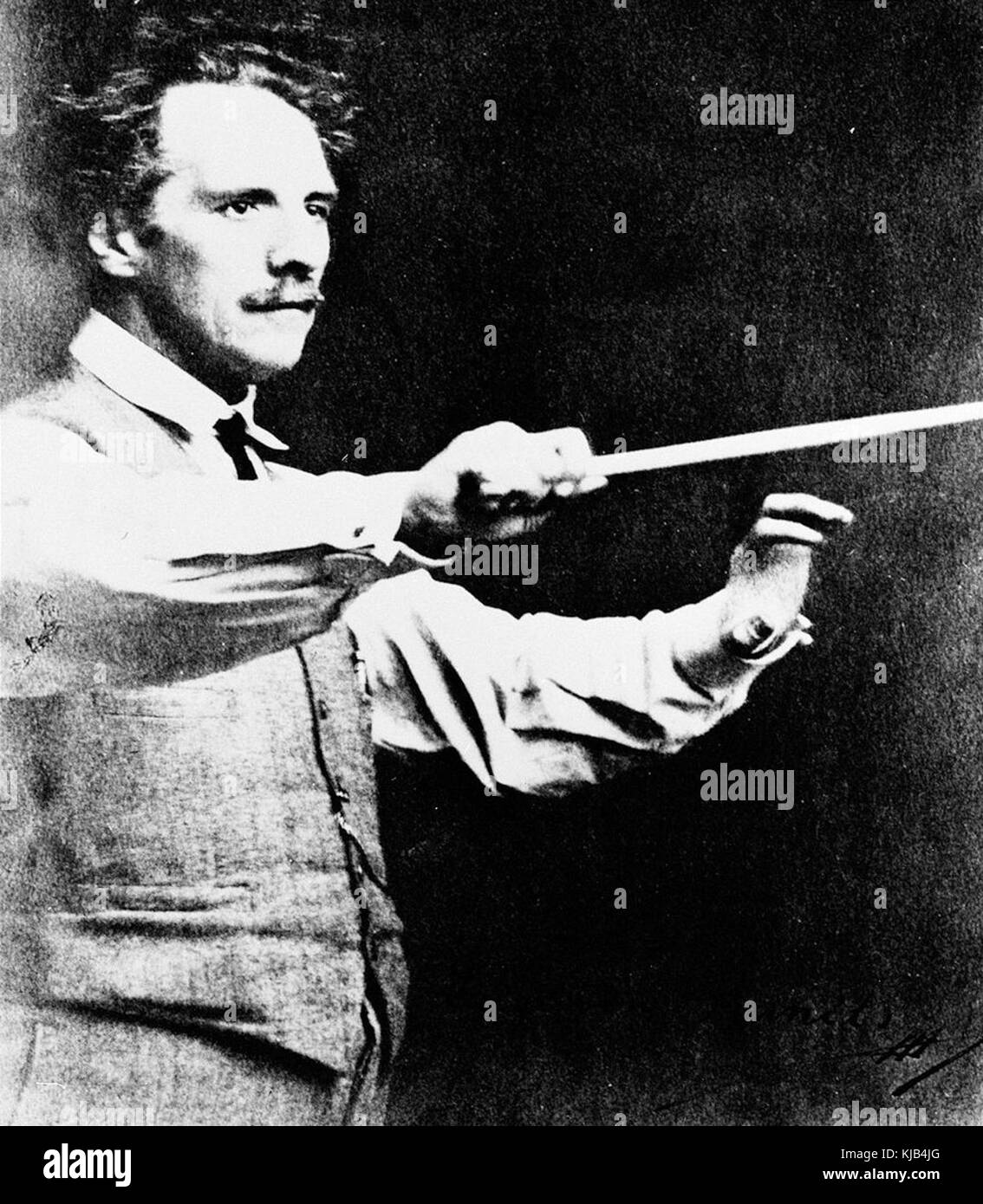 Luigi Von Kunits with conducting baton (cropped Stock Photo - Alamy