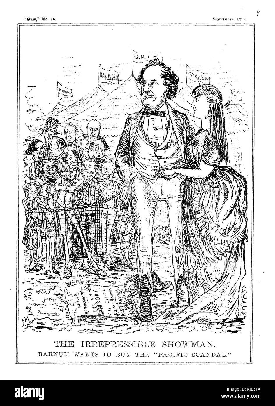 John Wilson Bengough 1873 09 13 The Irrepressible Showman Stock Photo ...