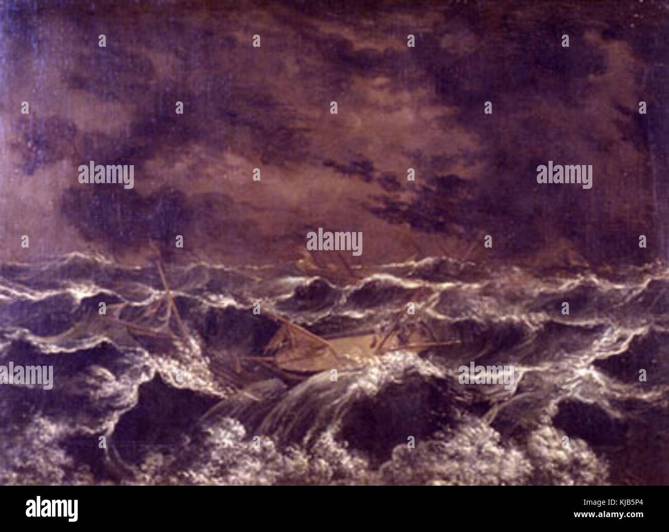 This painting by George Thresher, titled 'Yankee Gale,' portrays a ...