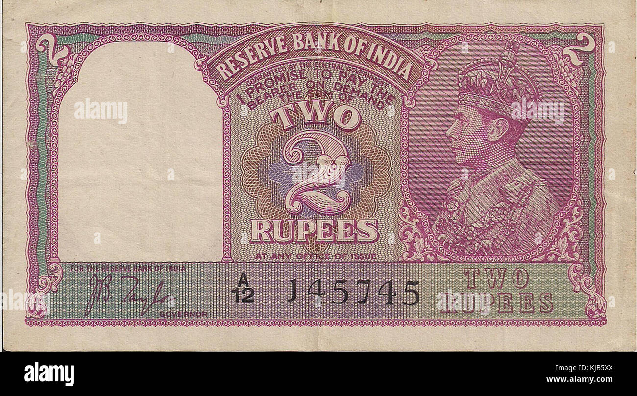 2 rupee note hi-res stock photography and images - Alamy