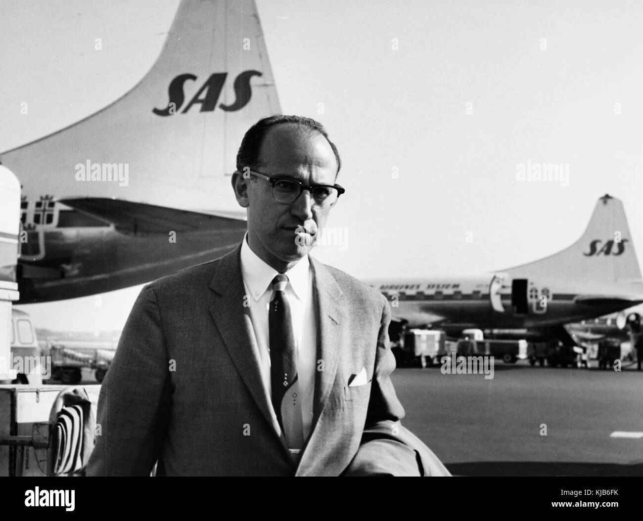Dr Jonas Edward Salk, creator of Salk polio vaccine, at Copenhagen ...
