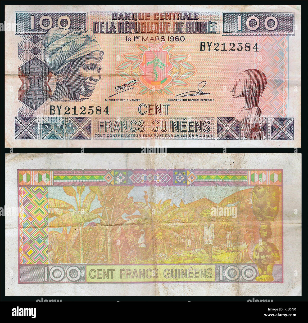 The 100 Francs Guineen is a currency note issued in Guinea, known for ...
