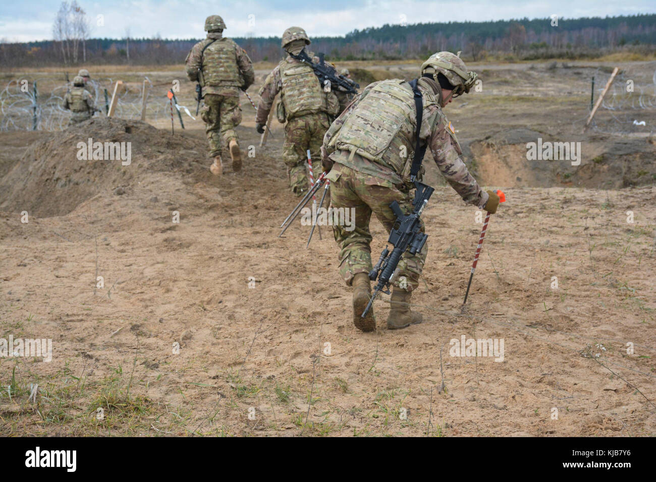 A group of 3rd Platoon, Alpha Troop, Regimental Engineer Squadron, 2d ...