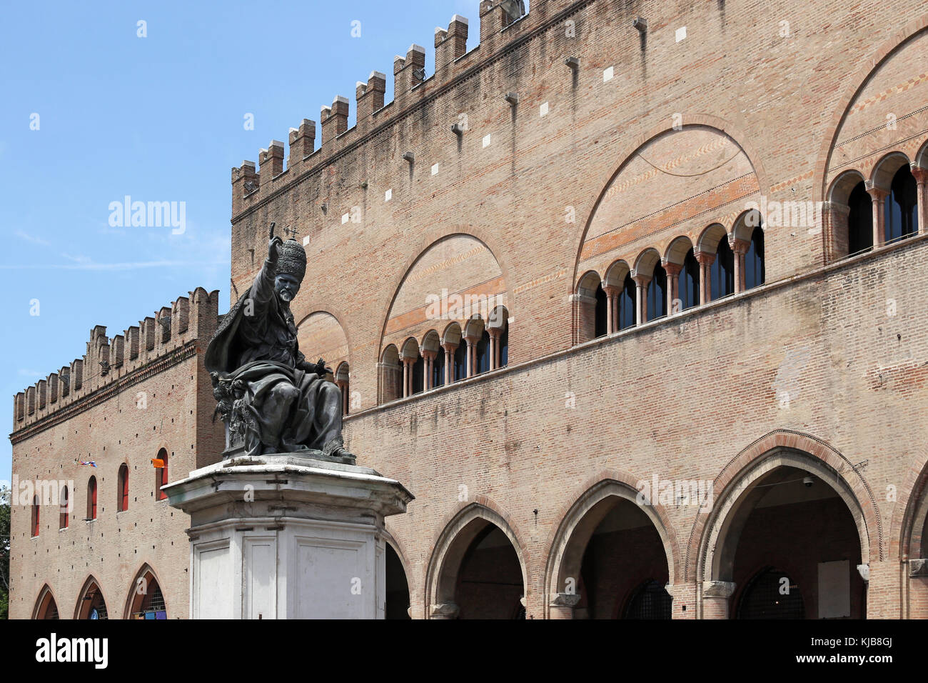 Pope Paul V statue Cavour square Rimini Italy Stock Photo - Alamy
