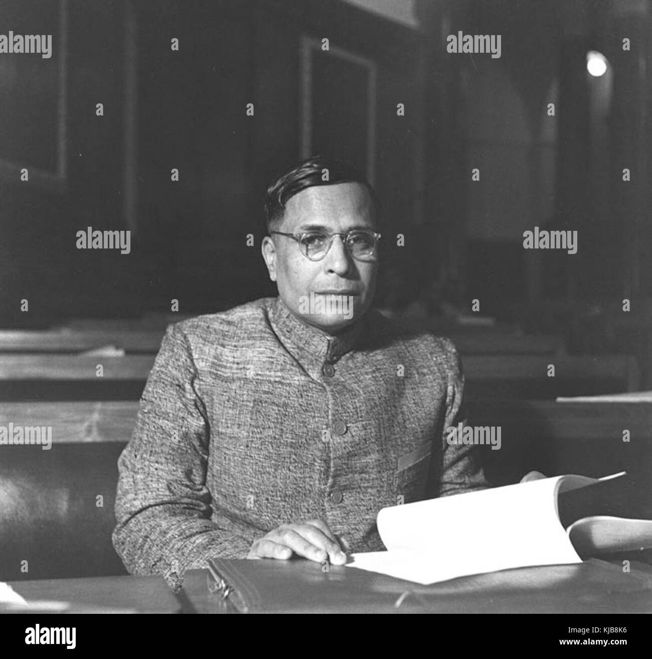 Shanmukham Chetty broadcasting on the budget presented by him in the ...