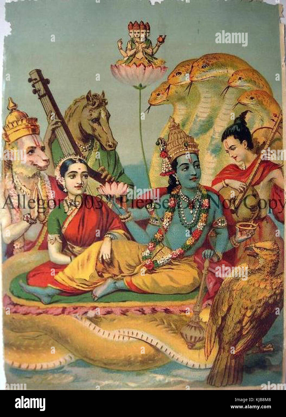Vishnu on anant hi-res stock photography and images - Alamy