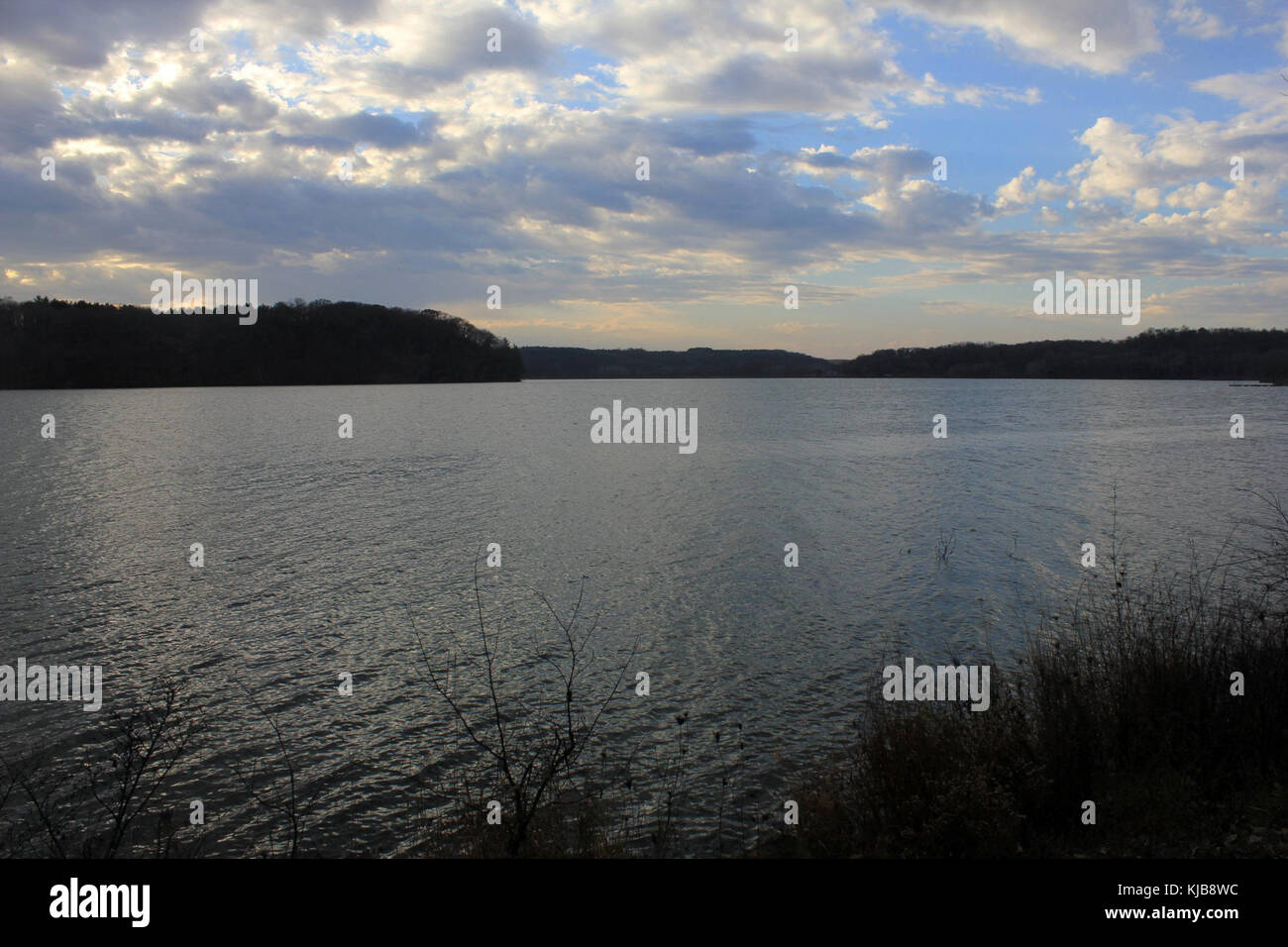 Gfp wisconsin yellowstone lake state park another lake view with clouds ...