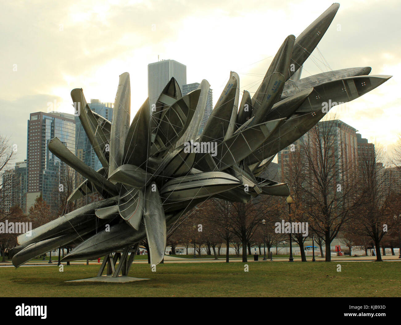Gfp illinois chicago art piece in front of navy pier Stock Photo - Alamy