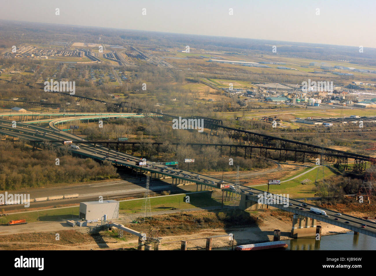 Gfp missouri st louis train bridge Stock Photo - Alamy