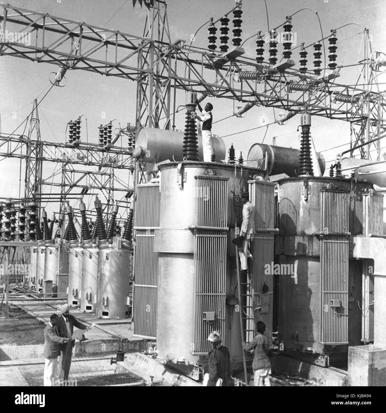 A step up substation situated near a power house in India Stock Photo ...