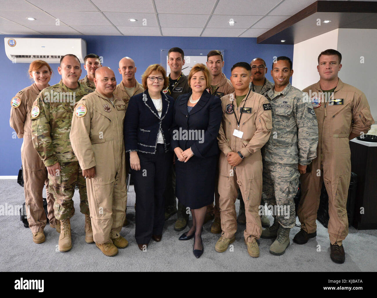 Barbara A. Leaf, U.S. Ambassador to the United Arab Emirates and Heidi ...
