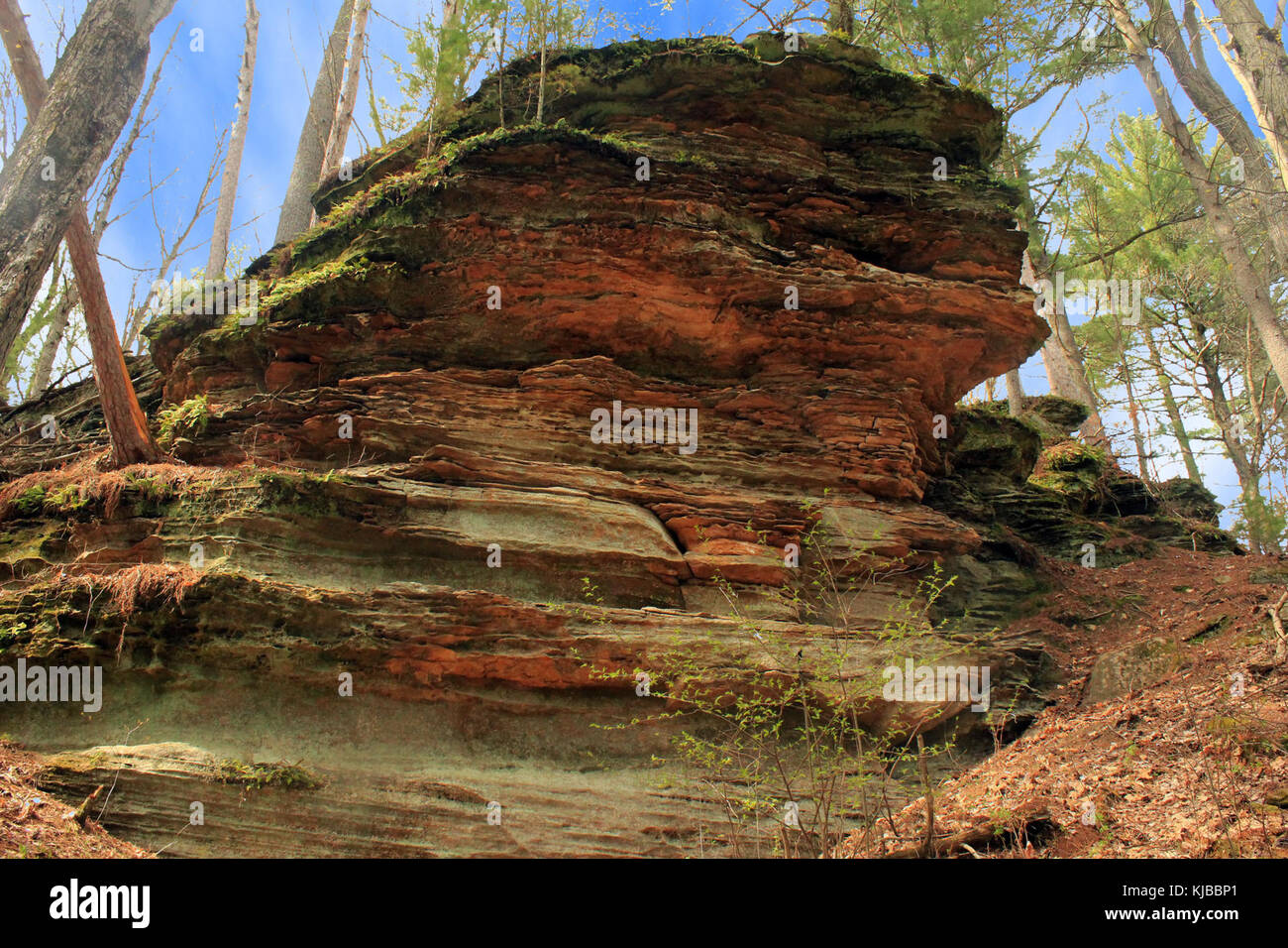 Gfp wisconsin rocky arbor state park rock outcropping Stock Photo - Alamy