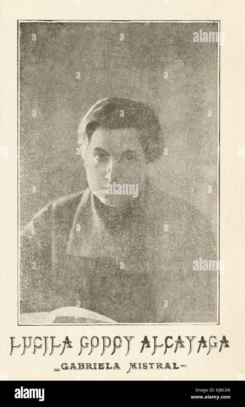 Retrato lucila godoy 1923 bcn Stock Photo - Alamy