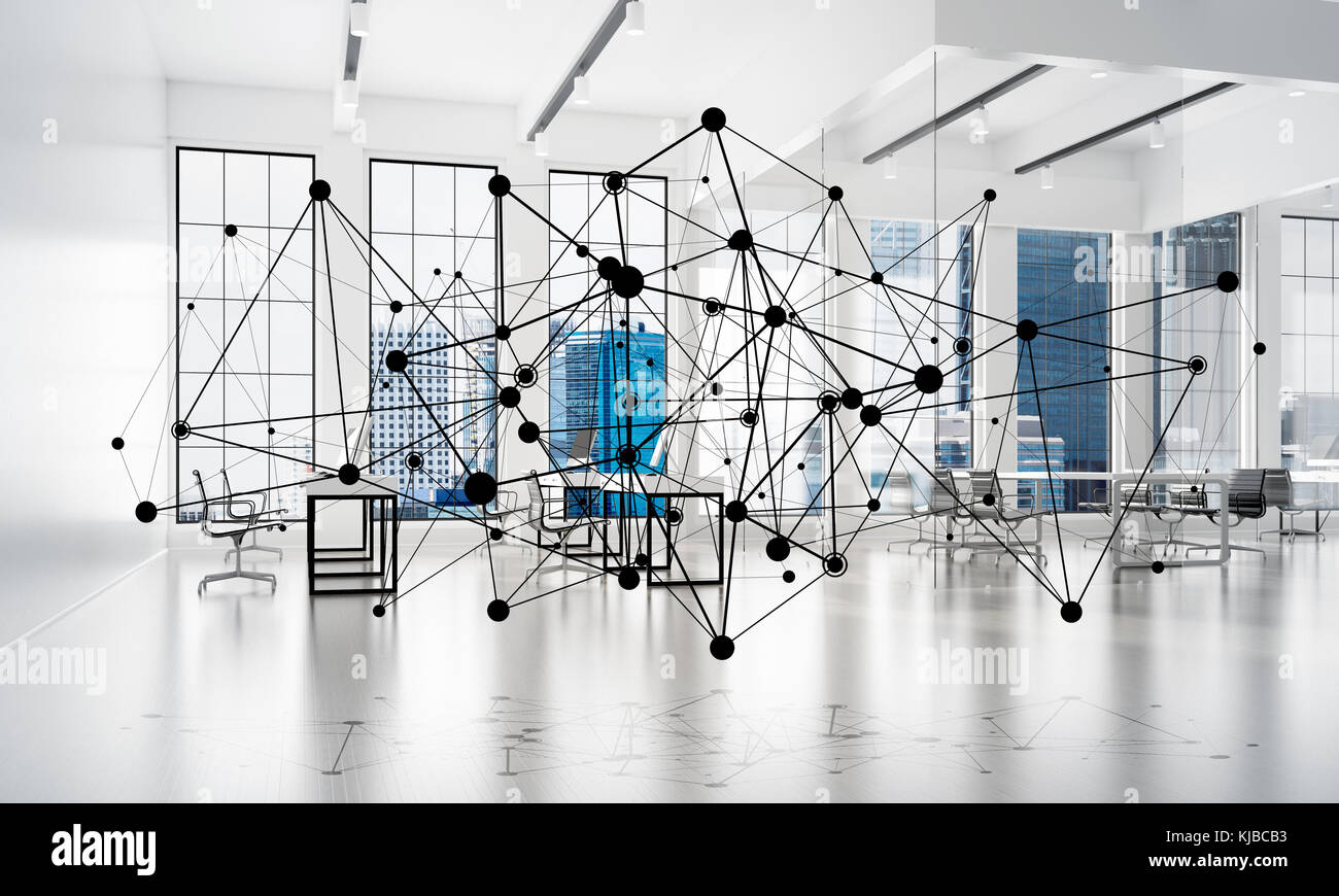 Networking and wireless connection as concept for effective modern ...