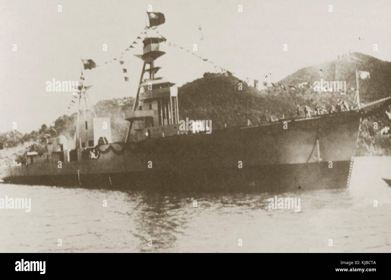 Chinese cruiser NING HAI in 1931 Stock Photo - Alamy