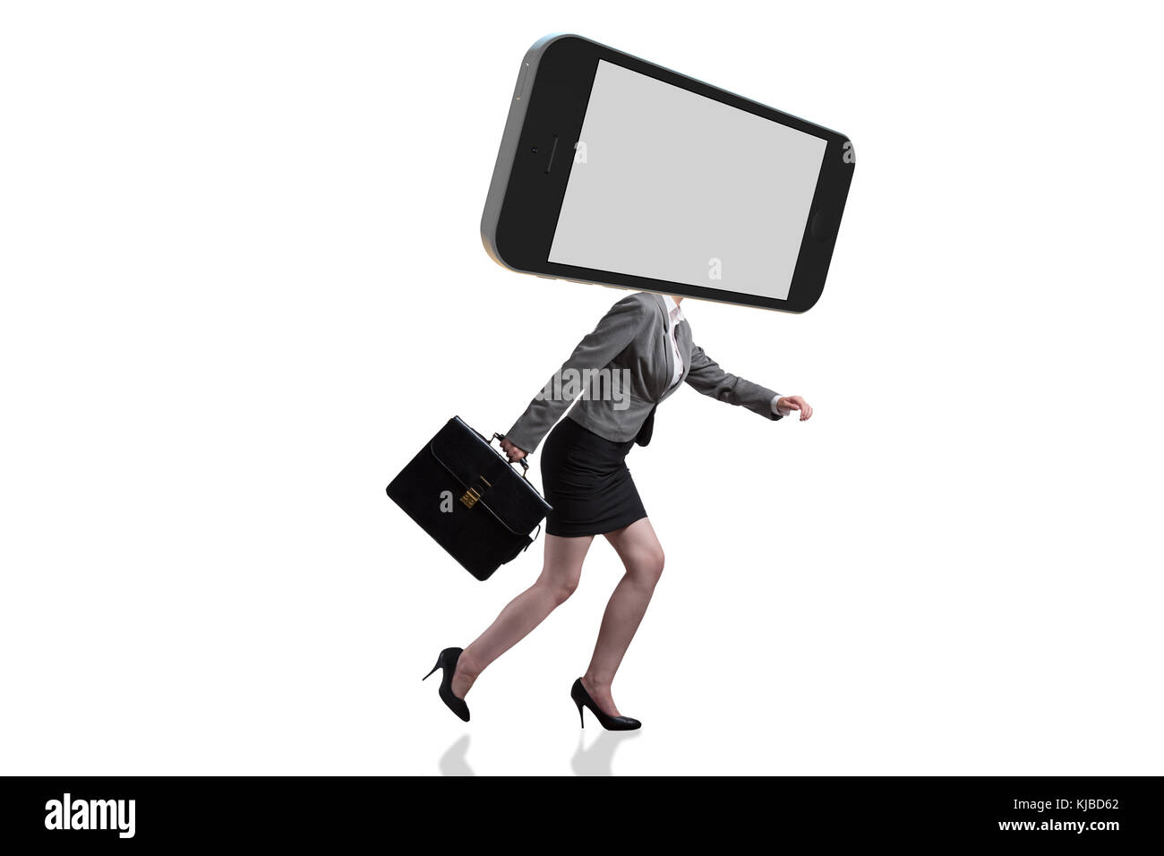 Mobile phone zombie under the influence of smartphone Stock Photo - Alamy