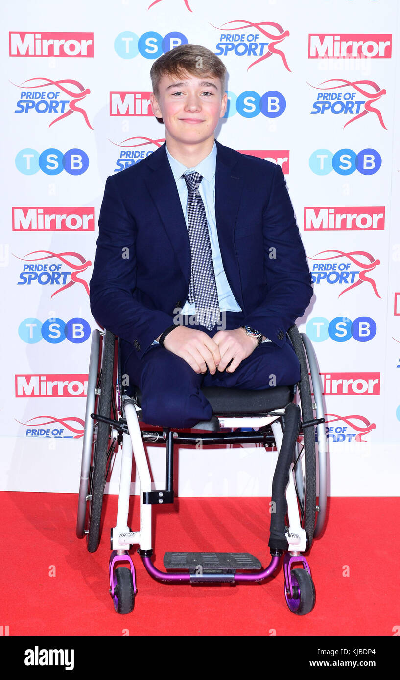 Billy Monger attending the Pride of Sport awards at the Grosvenor House ...