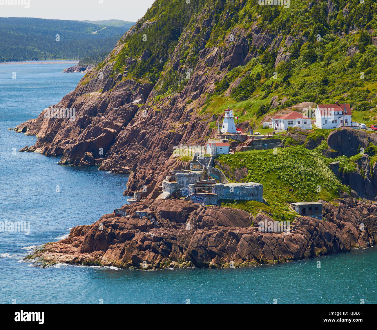 Fort Amherst Neighbourhood and lighthouse from Signal Hill, St John's ...