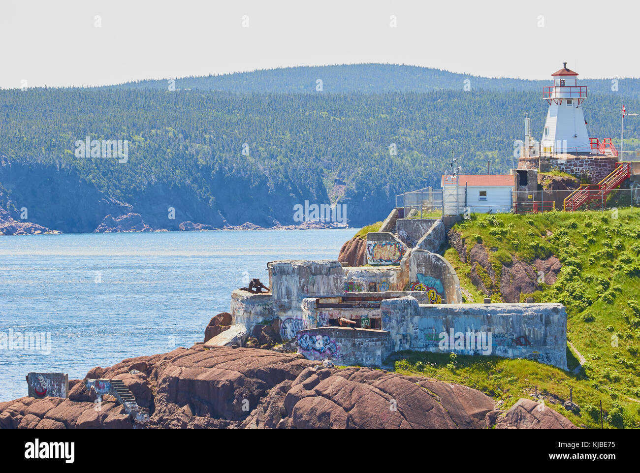 Fort Amherst Neighbourhood and lighthouse from Signal Hill, St John's ...