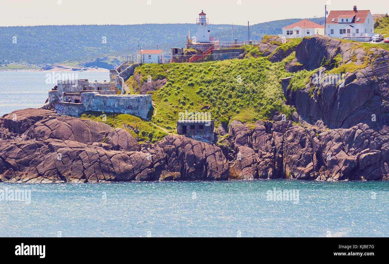 Fort Amherst Neighbourhood and lighthouse from Signal Hill, St John's ...