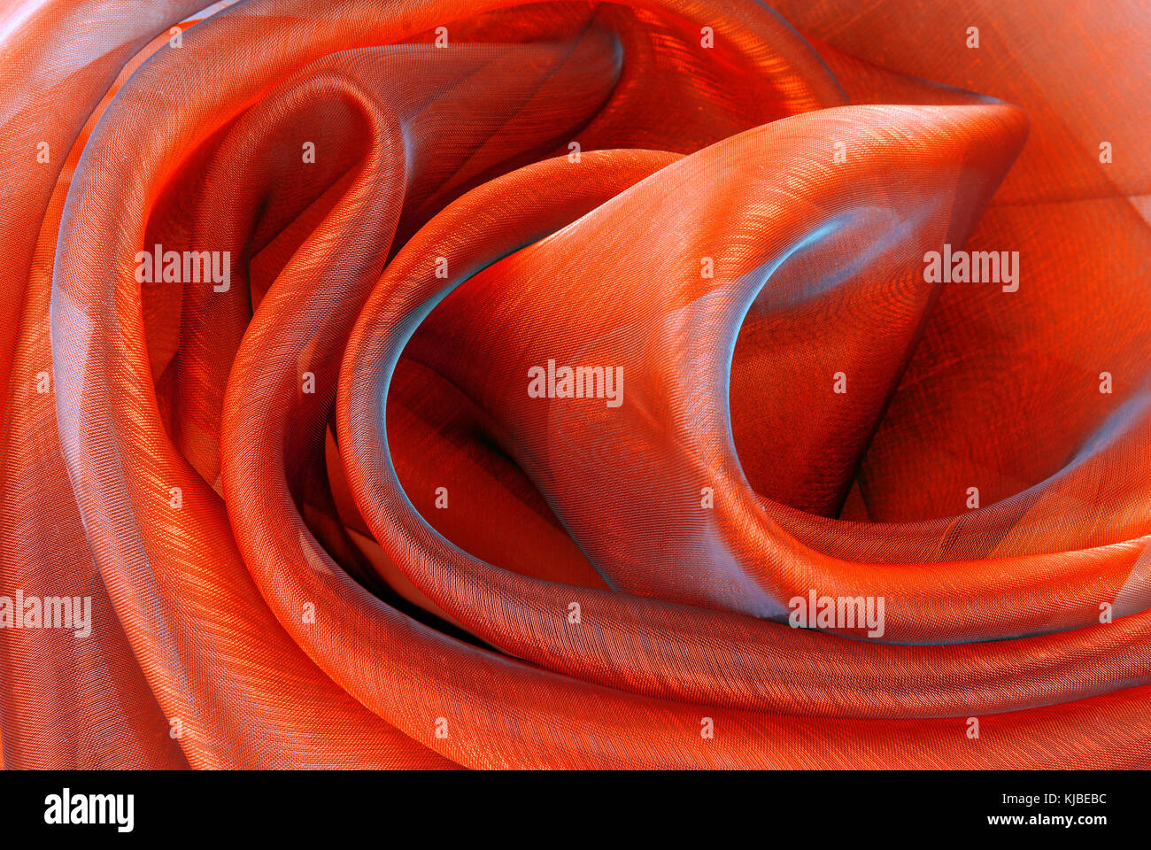 red organza fabric wavy texture Stock Photo - Alamy