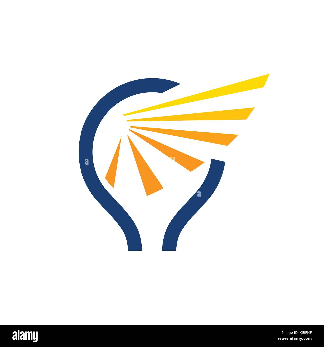 light bulb with rays, light bulb illustration, light bulb with shine, symbol design, isolated on ...