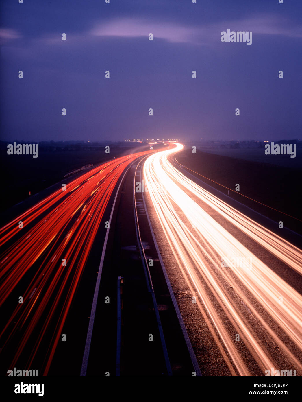 Motorway traffic at night, England, UK Stock Photo - Alamy