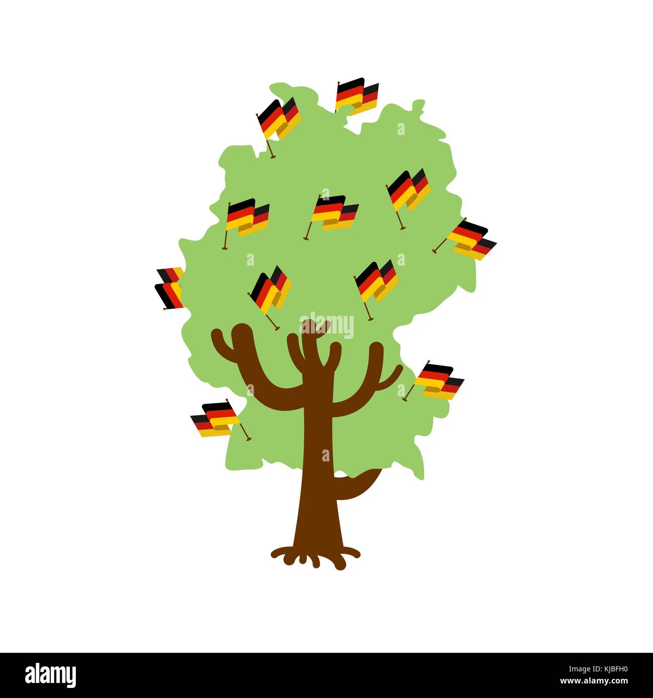 Patriotic tree Germany map. German flag. National political Plant ...