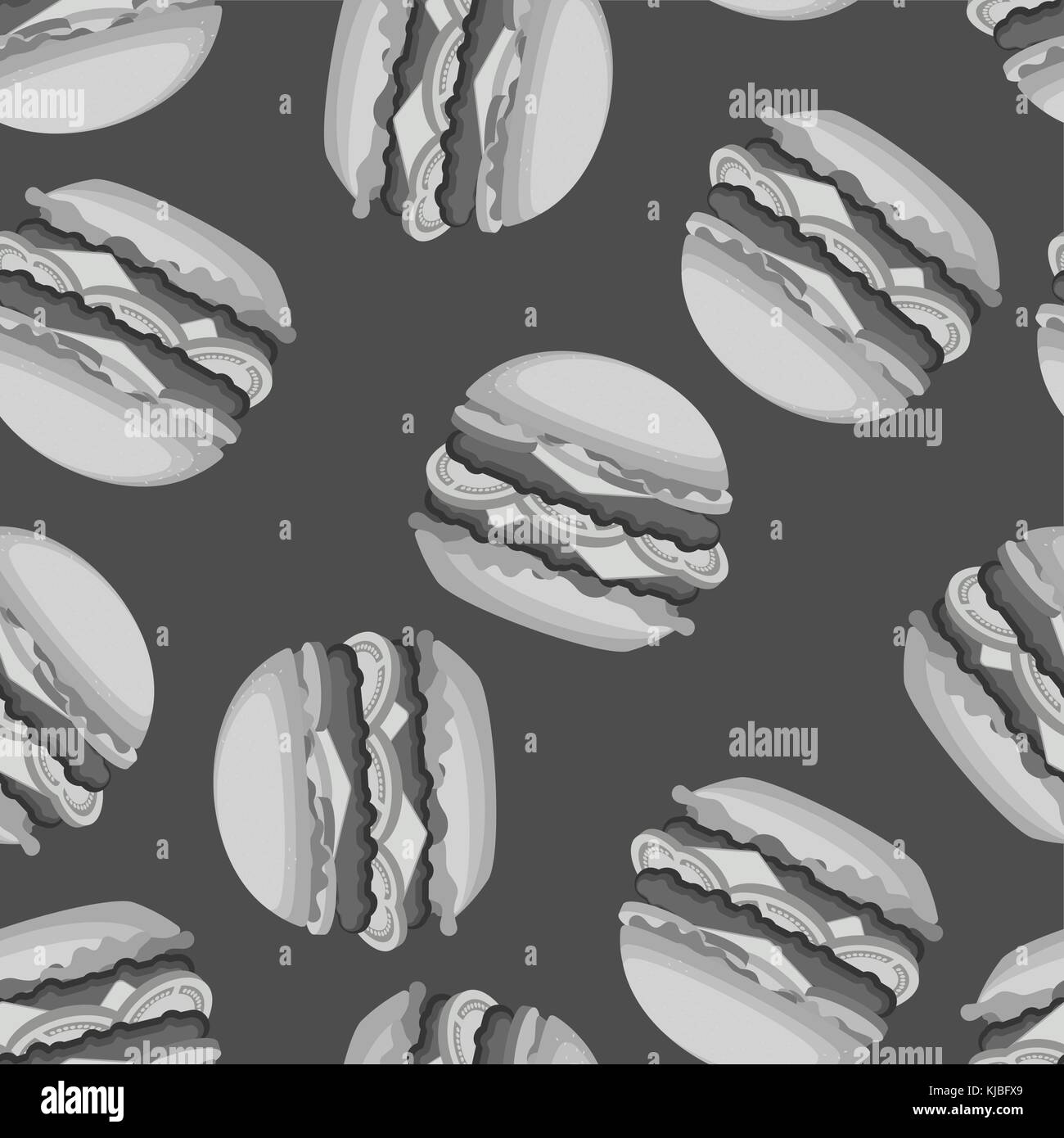 Burger black and white pattern. hamburgers background. fast food ...