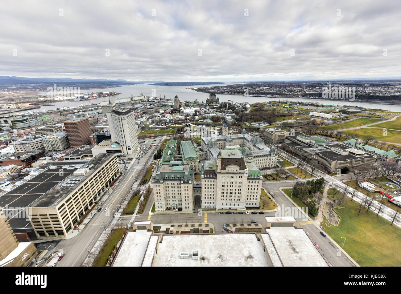 Panoramic view of the Quebec City Skyline Stock Photo - Alamy