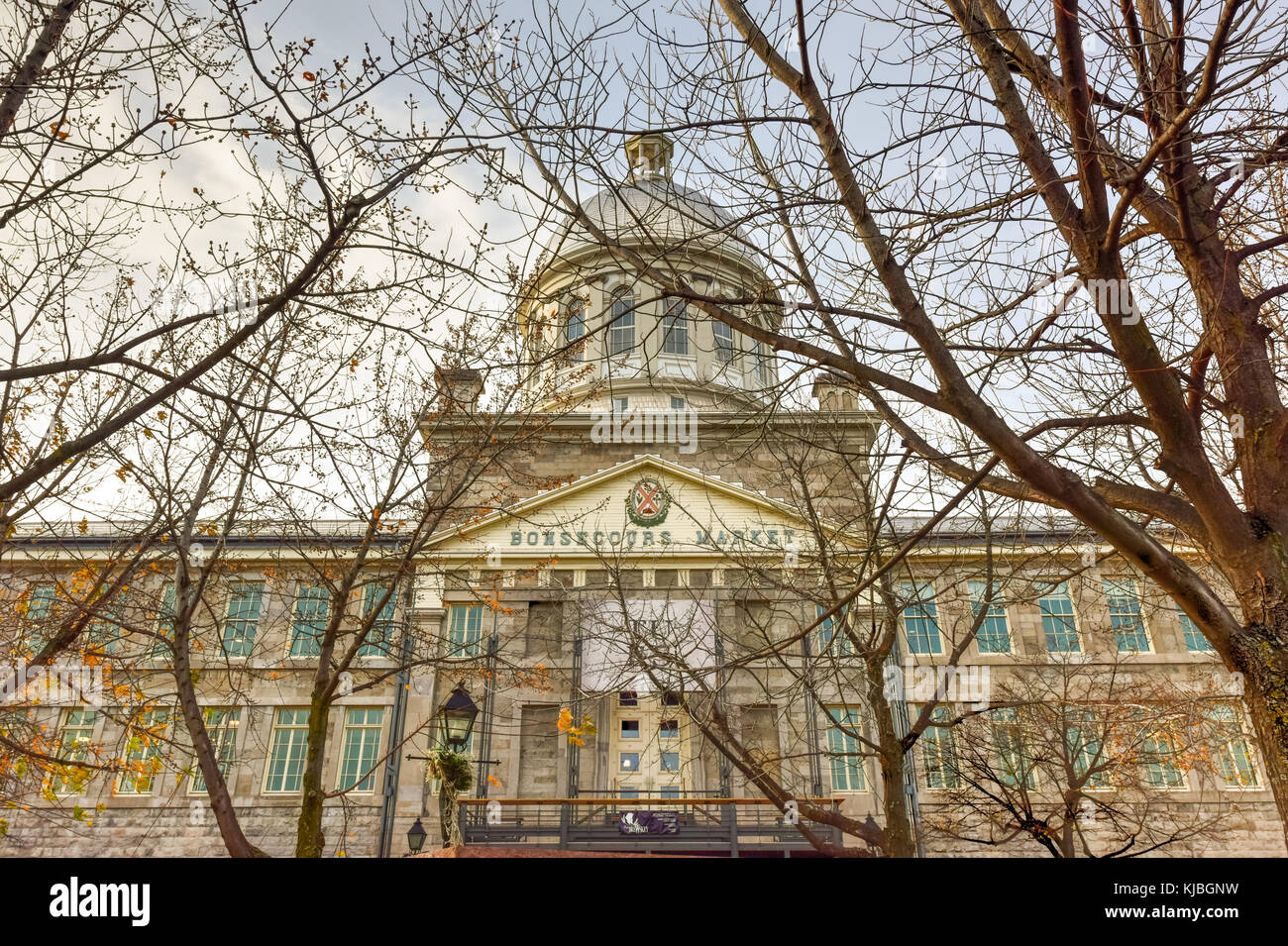 Bonsecours Market in Old Montreal, Quebec, Canada at dusk Stock Photo ...