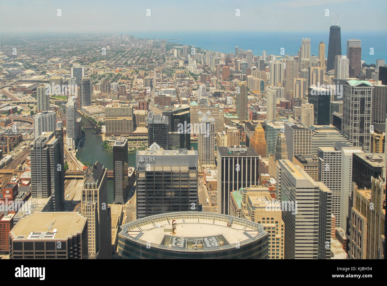 Panoramic view of the Chicago skyline Stock Photo - Alamy