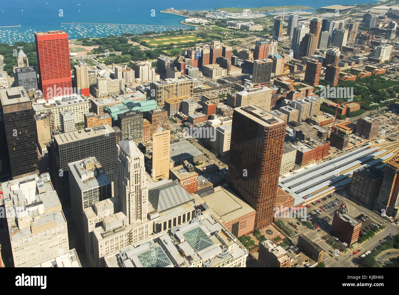 Panoramic view of the Chicago skyline Stock Photo - Alamy