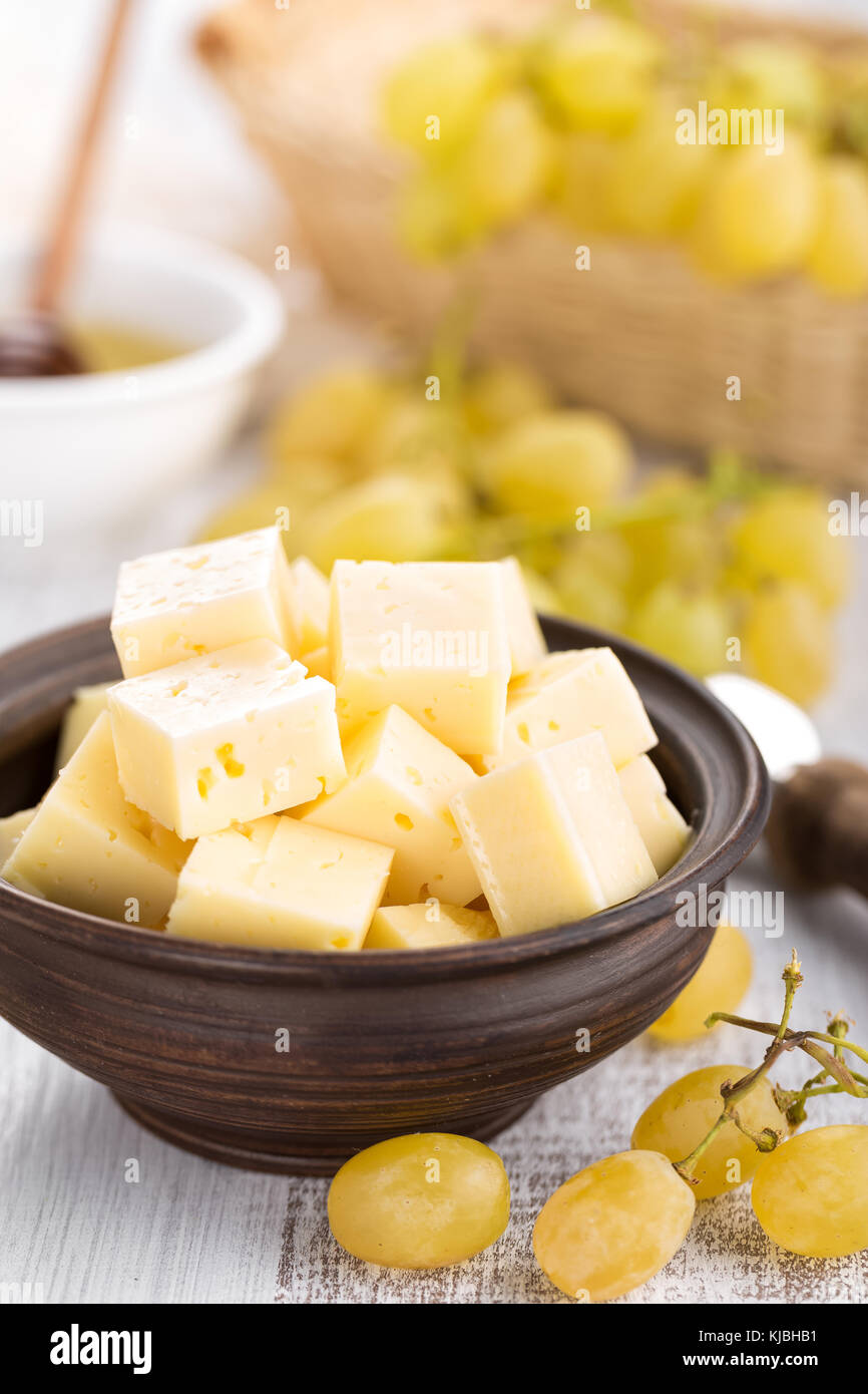 Cheese and grape Stock Photo - Alamy