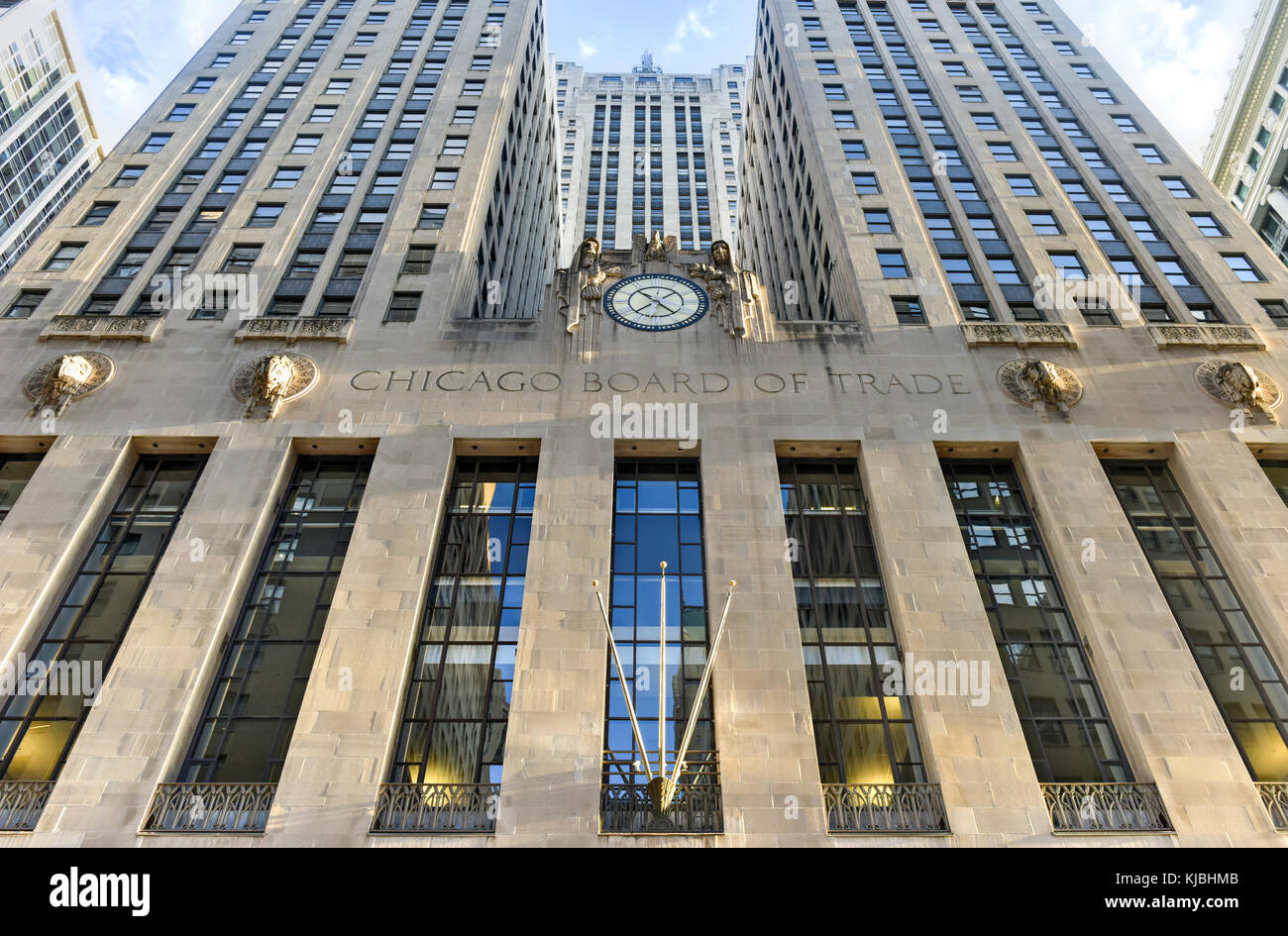 Chicago - September 7, 2015: Chicago Board of Trade Building along La ...