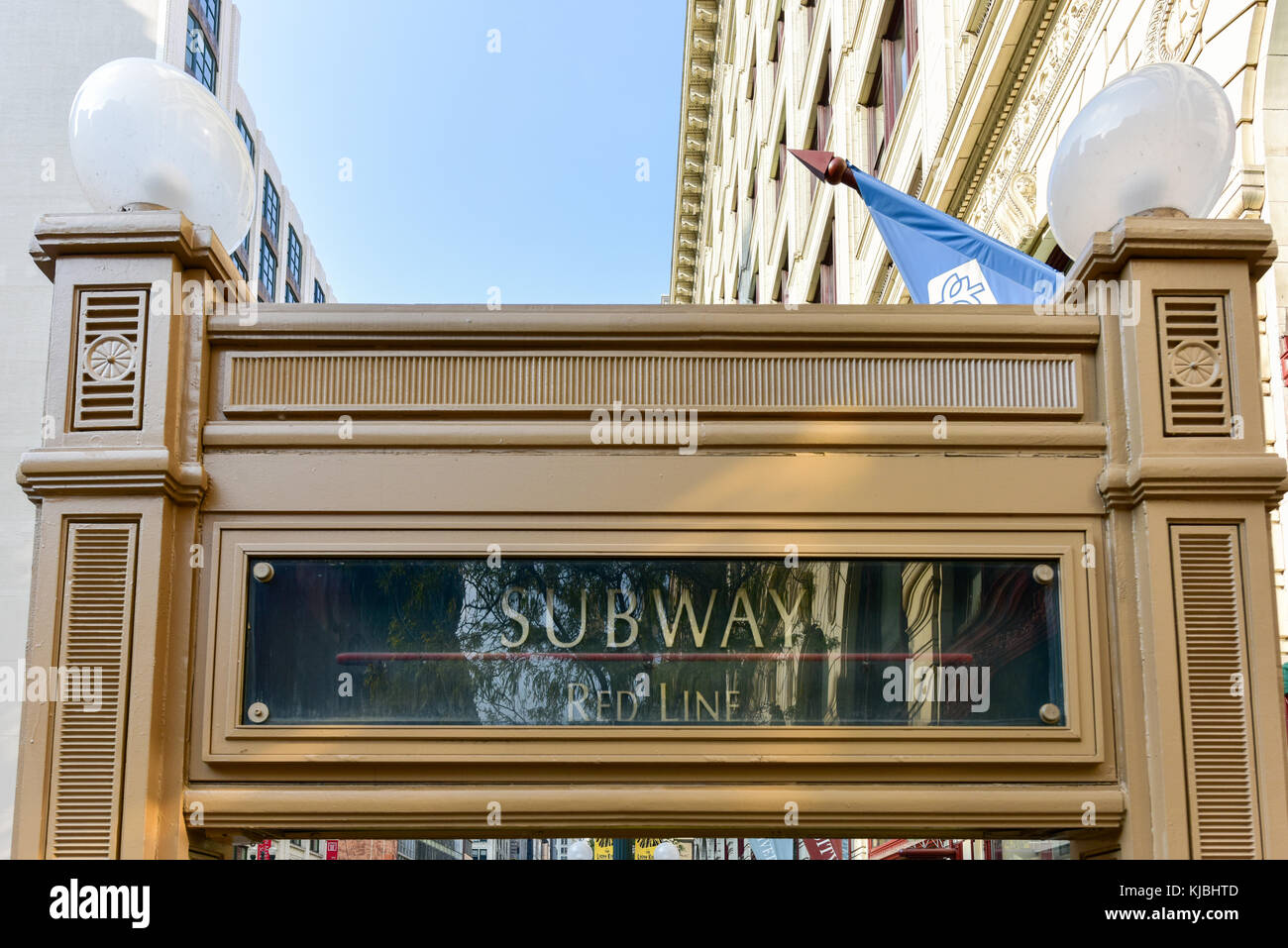 Chicago Transit Authority (CTA) Subway entrance for the Red Line Stock ...