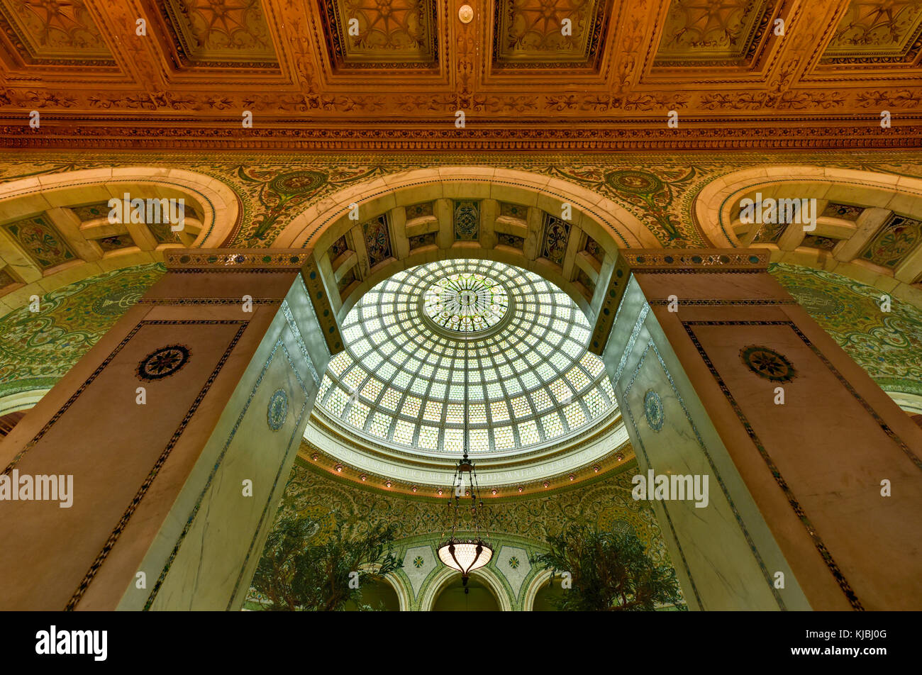 Chicago - September 6, 2015: The Chicago Cultural Center, opened in ...