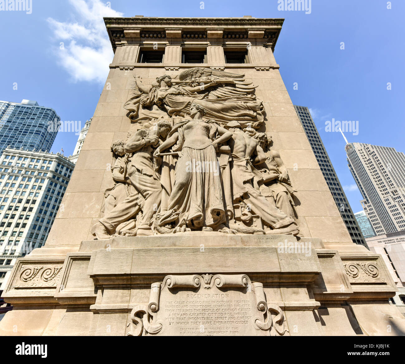 Michigan Avenue bridge relief in Chicago. The relief called ...