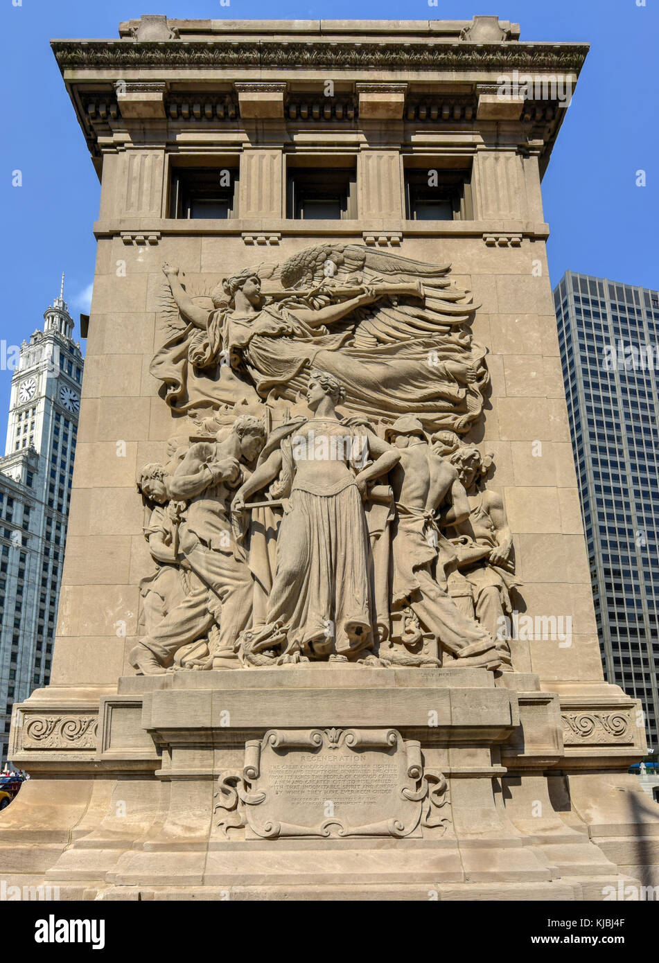 Michigan Avenue bridge relief in Chicago. The relief called ...
