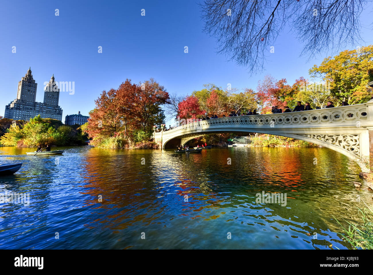 The Bow Bridge is a cast iron bridge located in Central Park, New York ...