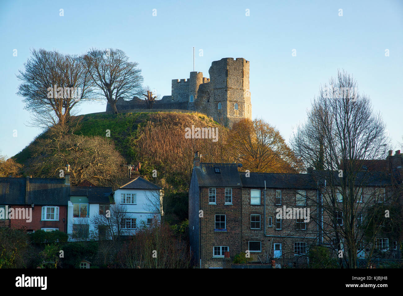 Lewes Castle & Houses Stock Photo - Alamy