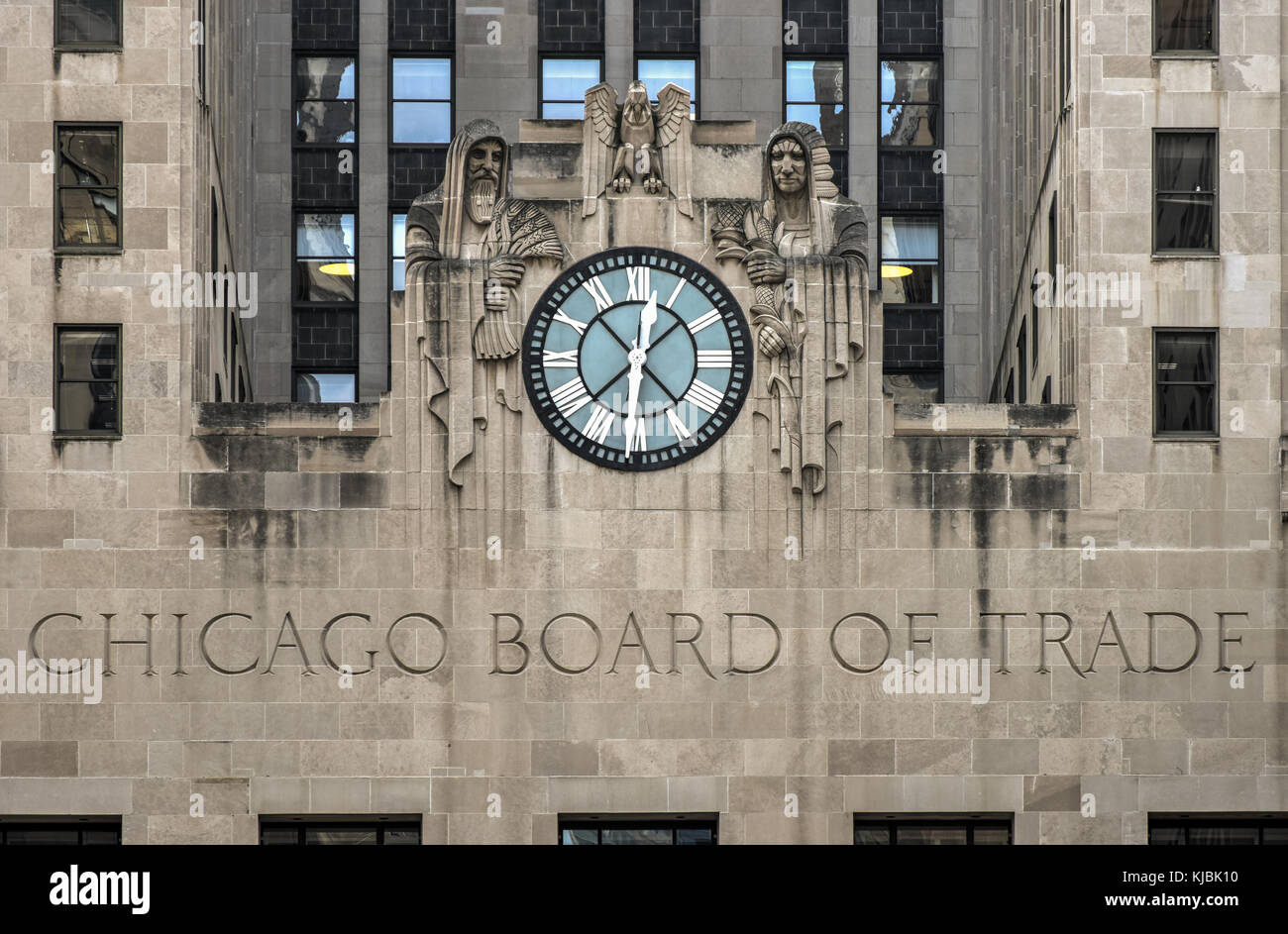 Chicago Board of Trade Building, Chicago, Illinois. The art deco ...