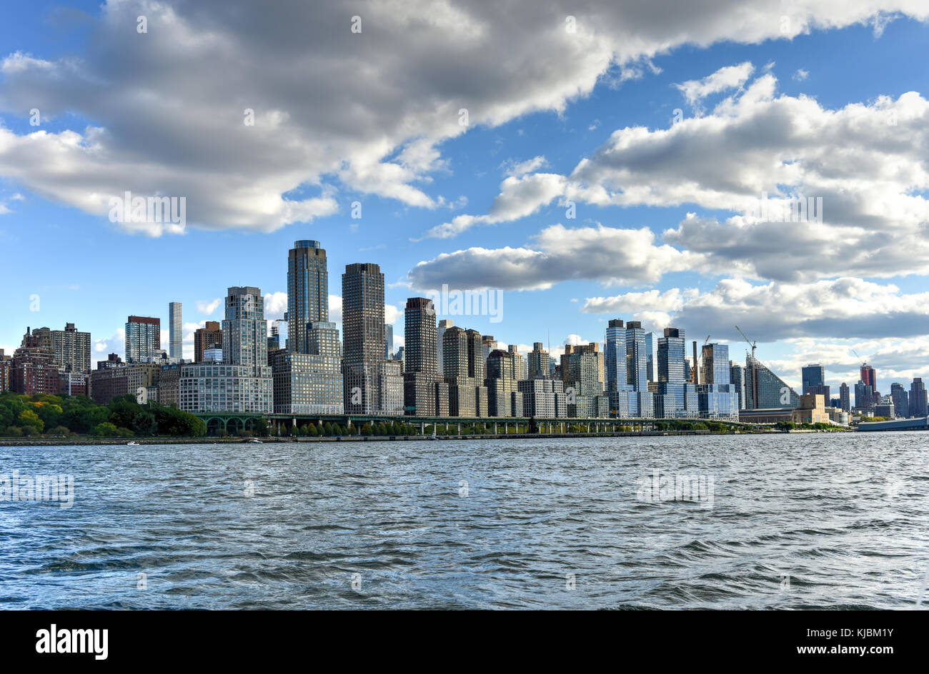 New York City skyline showing the west-side in autumn Stock Photo - Alamy