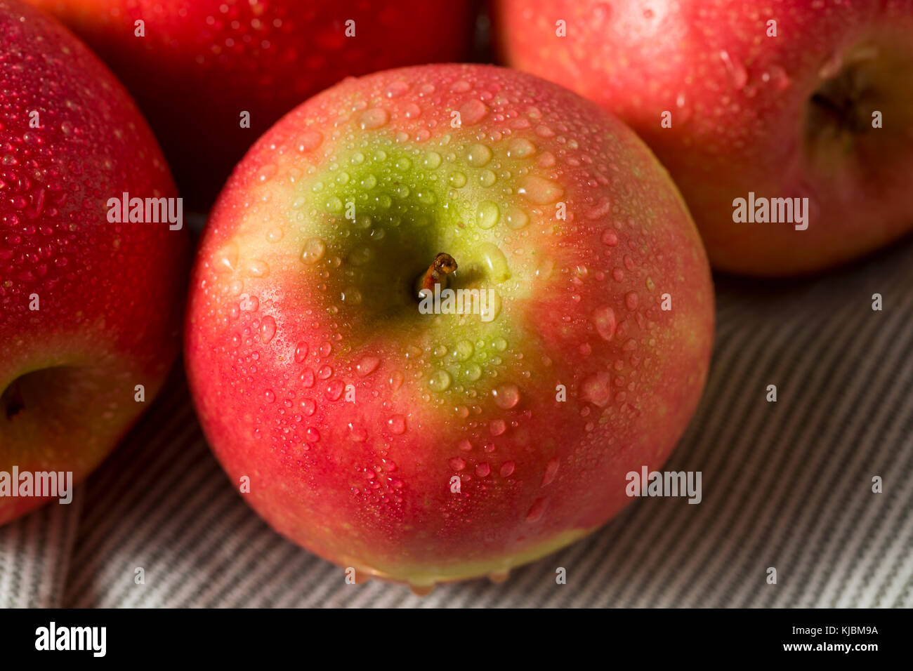 Raw Red Organic Pink Lady Apples Ready to Eat Stock Photo - Alamy